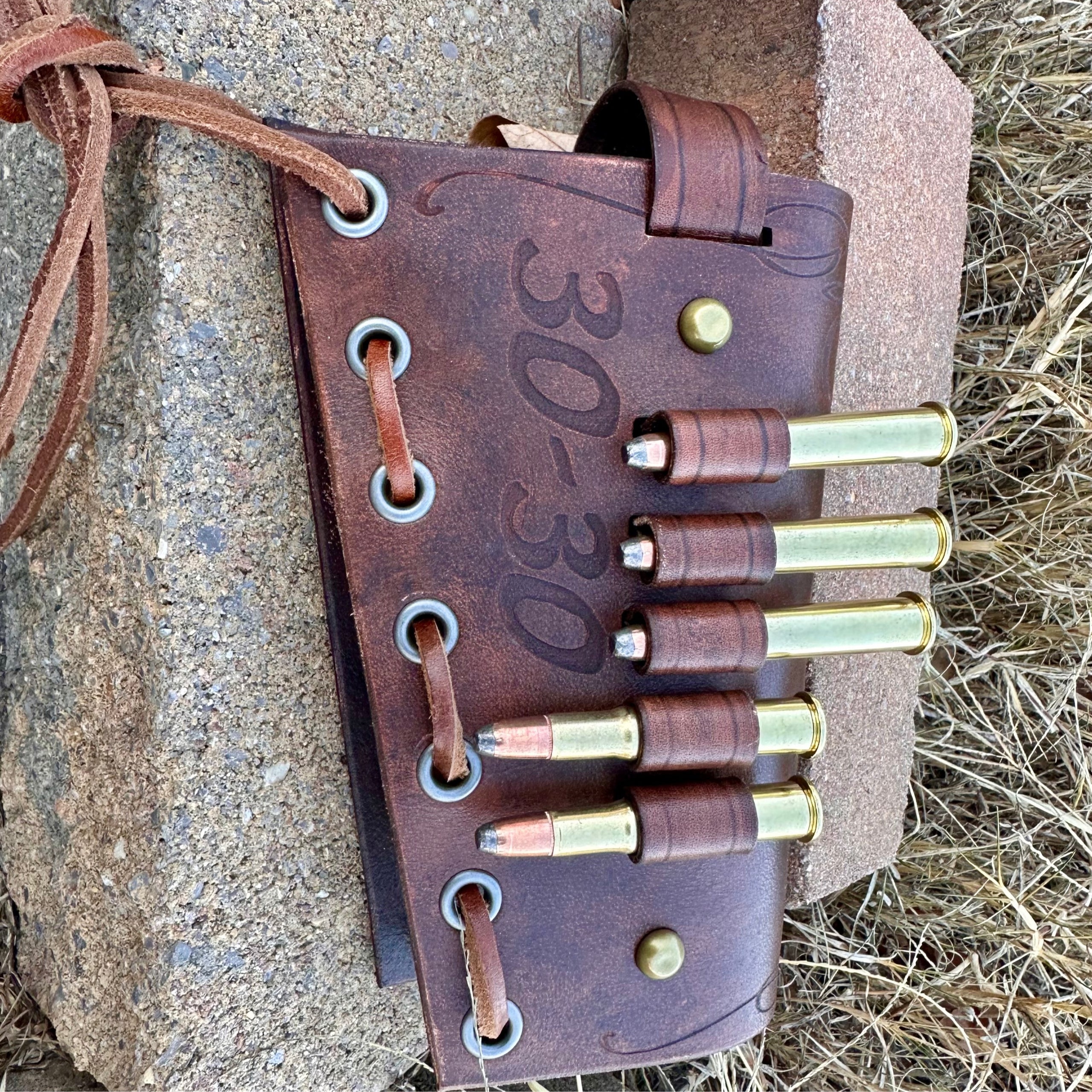 Shotgun Stock Shell Holder Leather